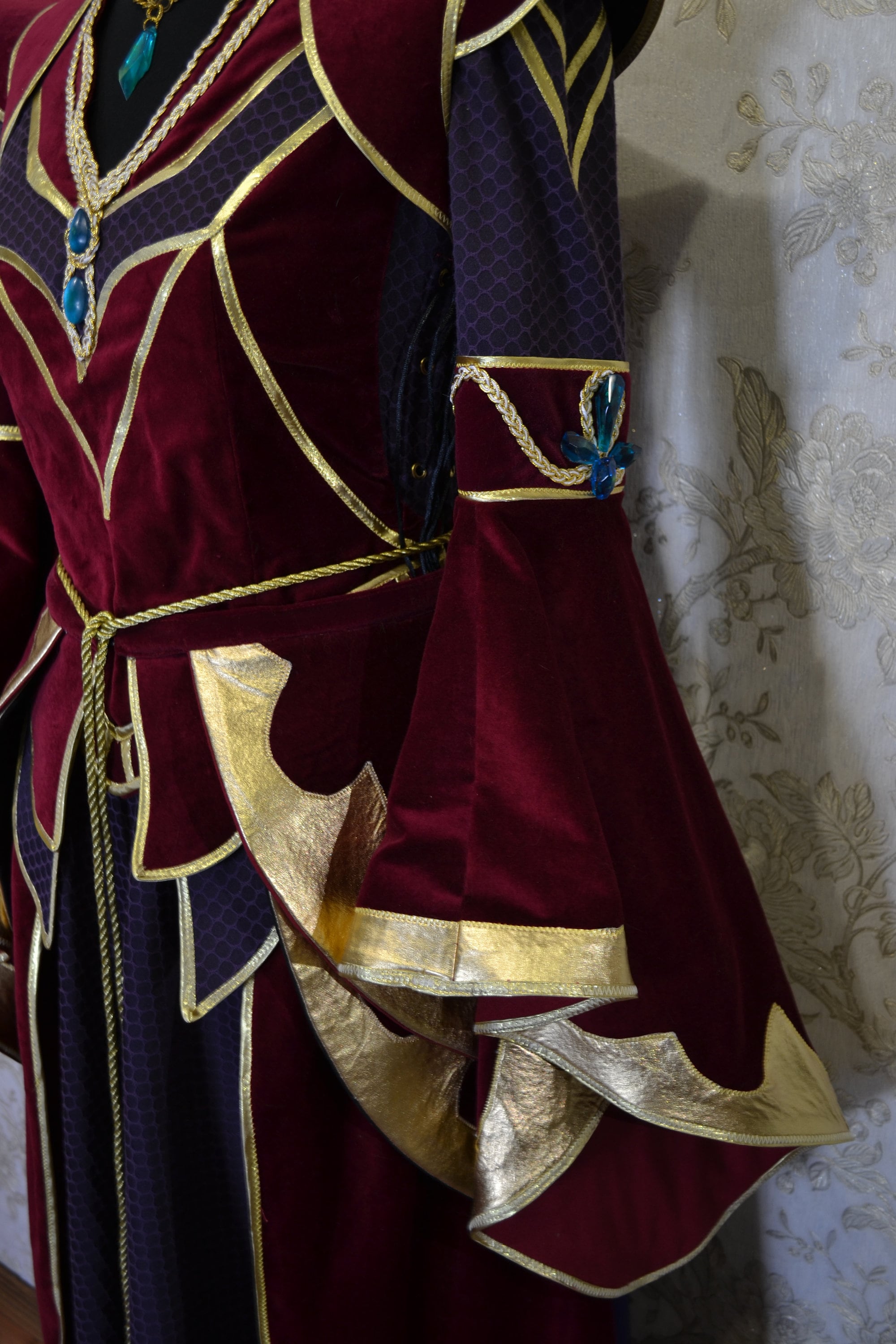 Velvet Elven Gown – Fantasy Renaissance Dress for Sorceress, Elf Queen ...
