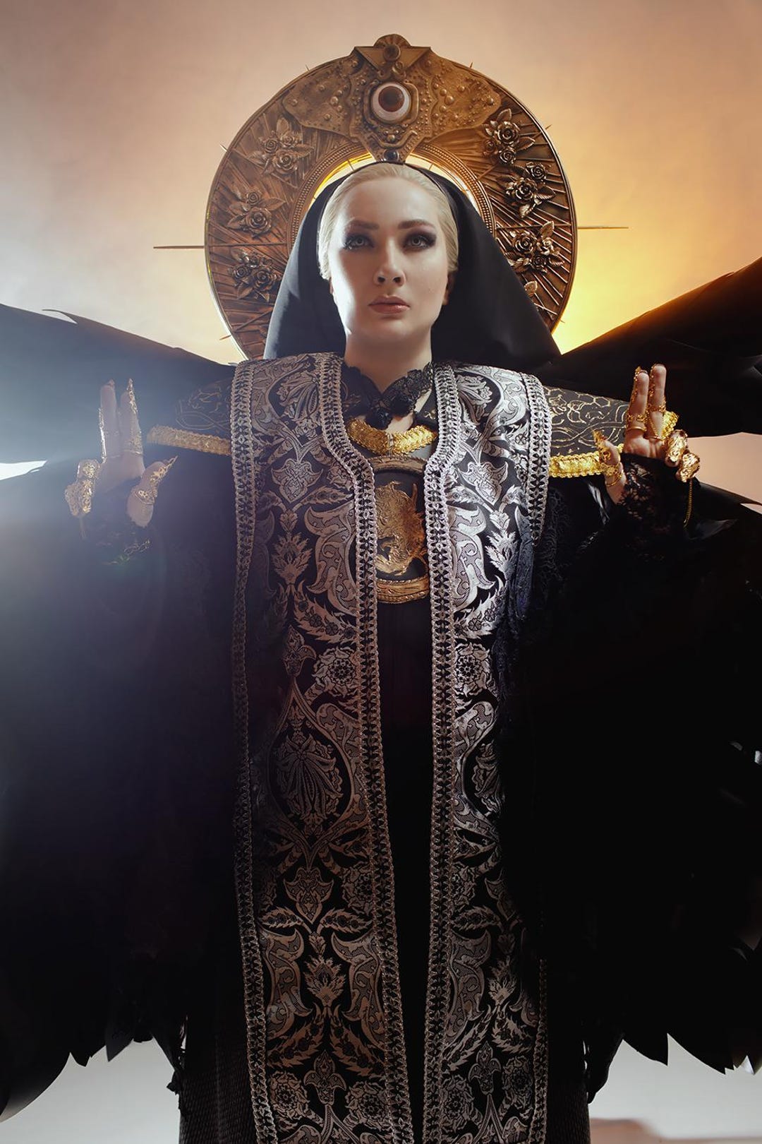 Mother Miranda Inspired Cosplay | Silver and Gold Stole Cape | Luxury ...