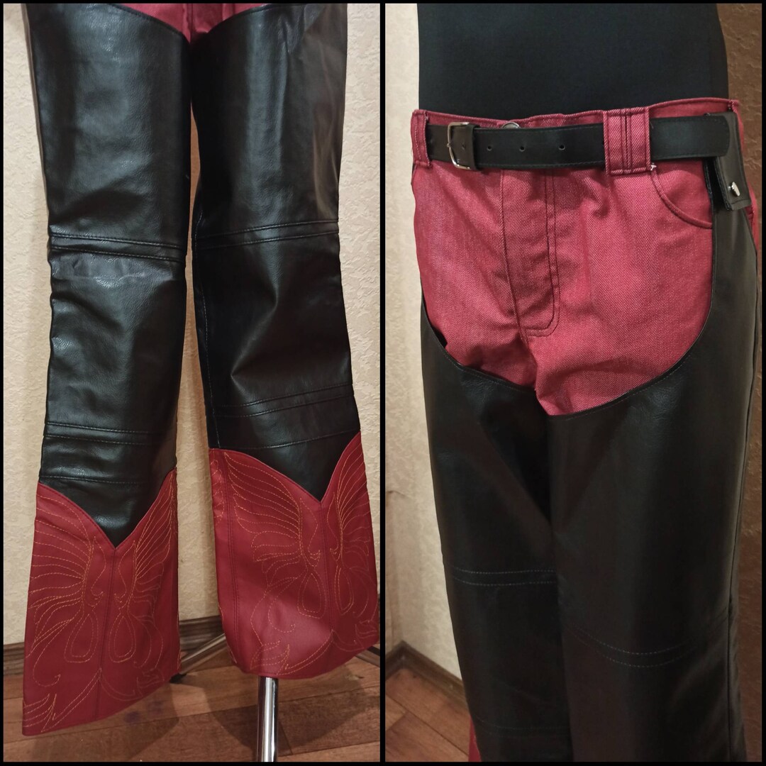 Dante Cowboy Pants and Chaps Halloween Devil Cosplay Custom Hand Made ...