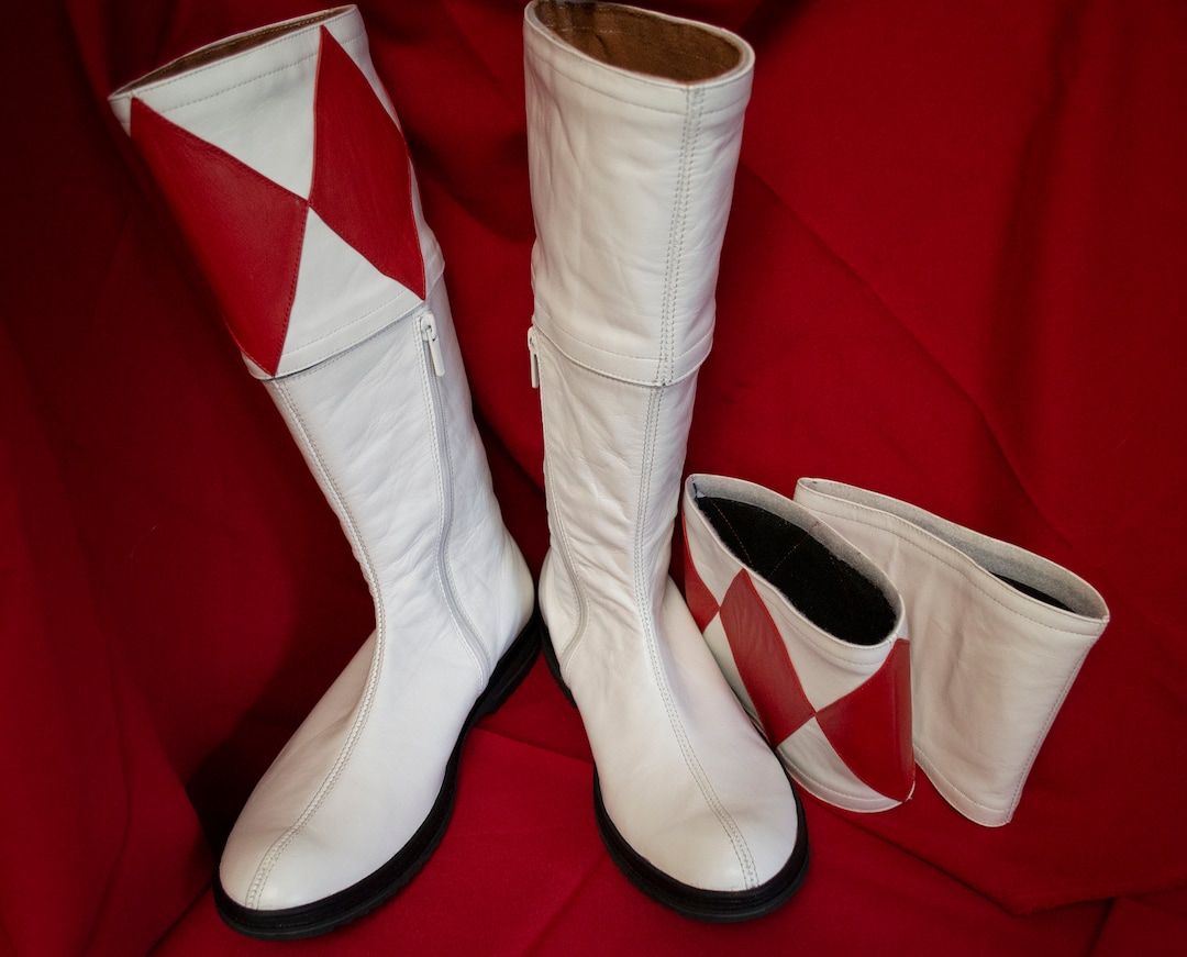MADE TO ORDER Power Rangers Boots Suede Leather Mighty Shoes Custom ...