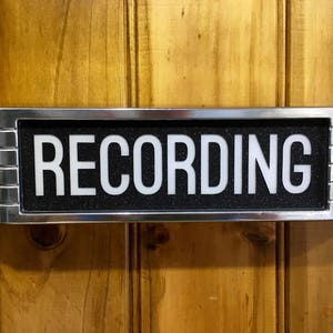 Recording Studio Warning Light up Sign Old Chrome Finish | Etsy