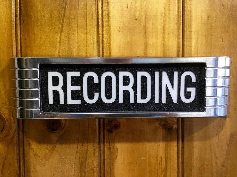 Recording Studio Warning Light up Sign Old Chrome Finish | Etsy