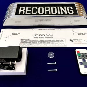 Recording Studio Warning Light up Sign Old Chrome Finish | Etsy