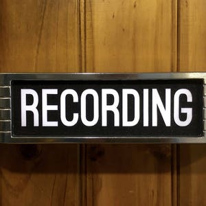 Recording Studio Warning Light up Sign Old Chrome Finish | Etsy