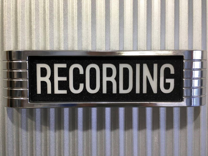 Recording Studio Warning Light up Sign Old Chrome Finish | Etsy