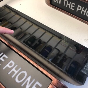 On the Phone Light up Warning Sign Finished in a Mahogany - Etsy