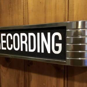Recording Studio Warning Light up Sign Old Chrome Finish | Etsy