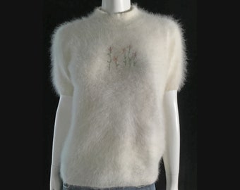 White angora sweater | Etsy