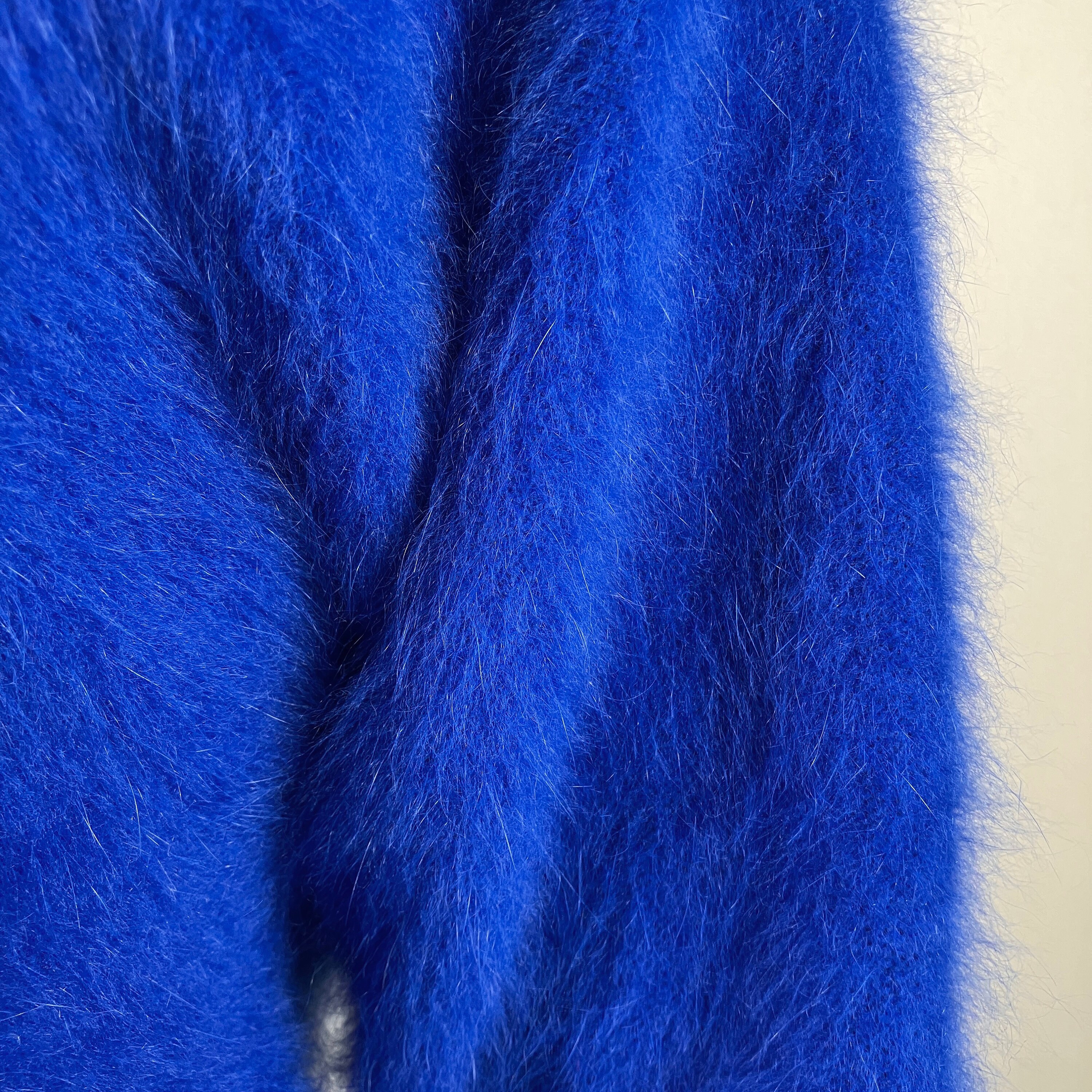 80% Angora Fuzzy Vintage VENESHA Cobalt Blue Long-sleeve Pullover ...