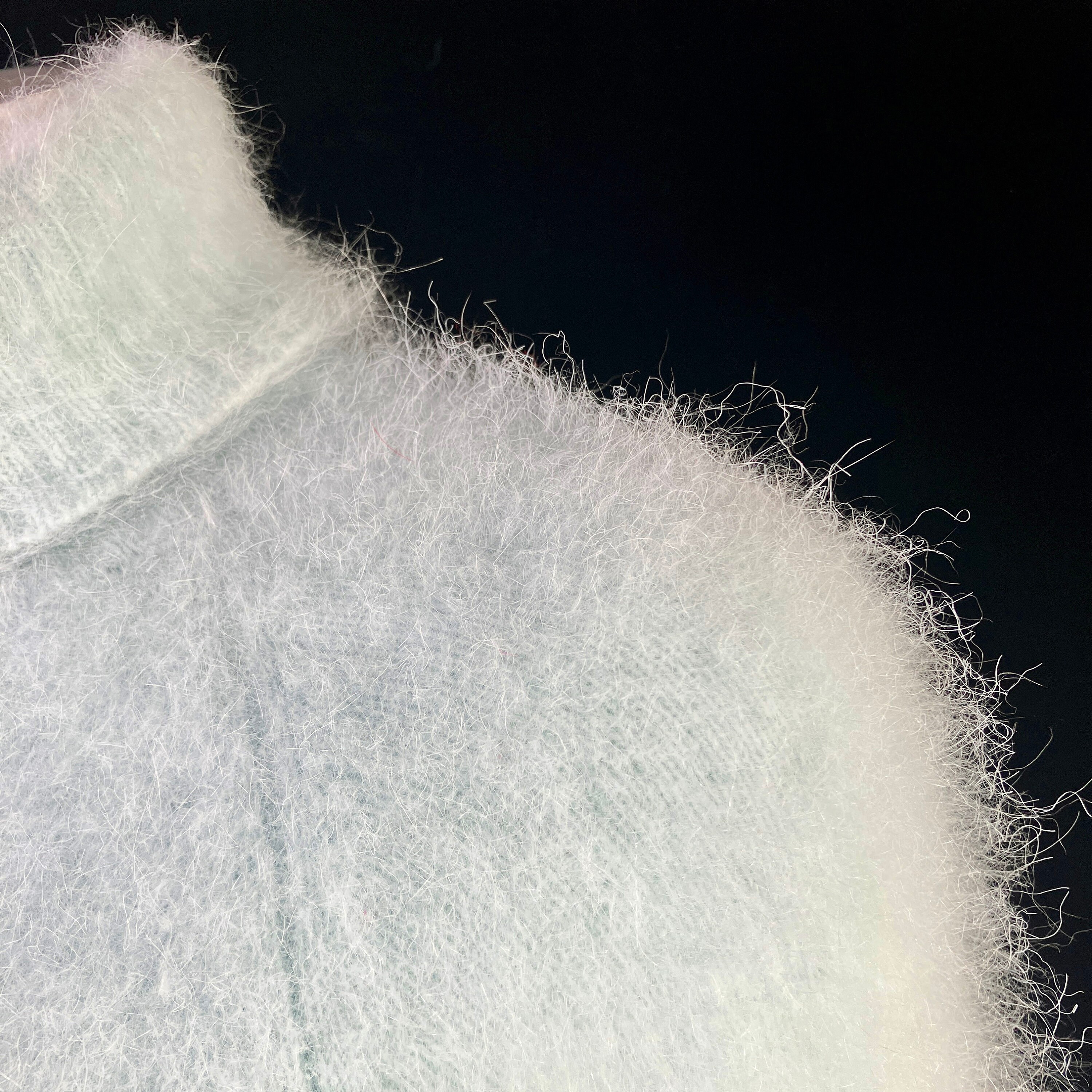 70% Angora Fuzzy THE LIMITED Pale Blue-green Turtleneck Sweater 30 ...