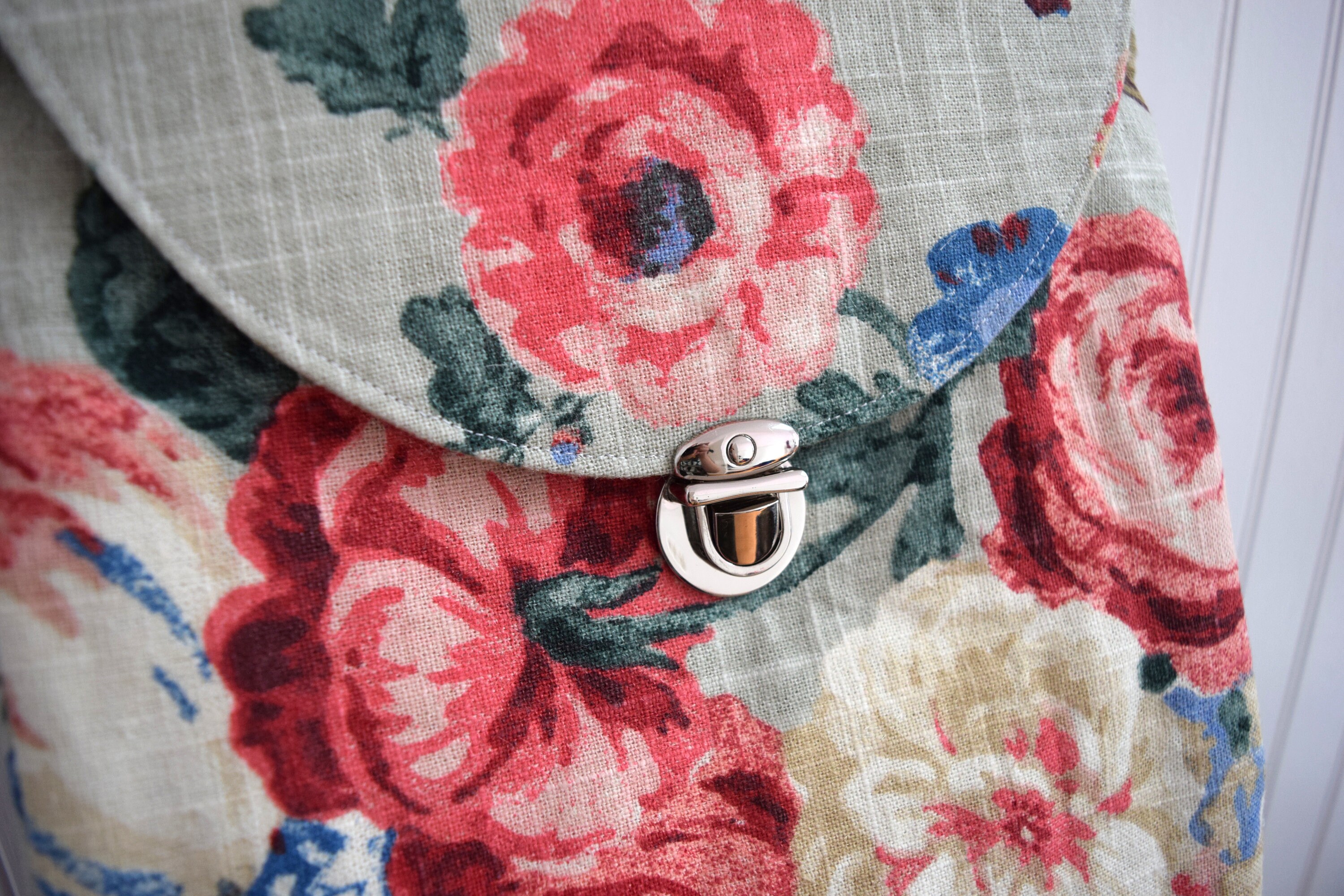 Large Floral Print Backpack Purse Handmade Mini Backpack Made - Etsy