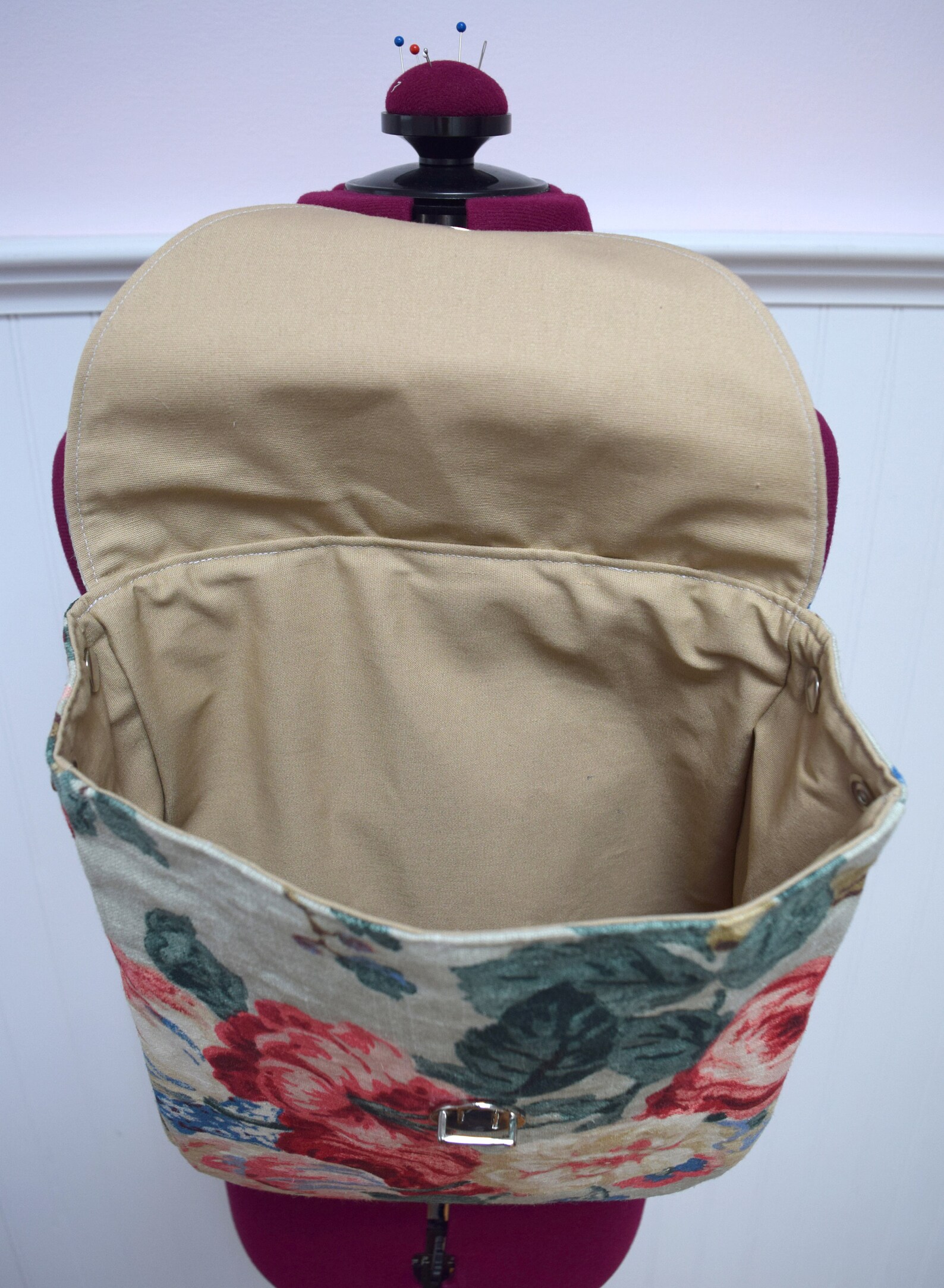 Large Floral Print Backpack Purse Handmade Mini Backpack Made - Etsy