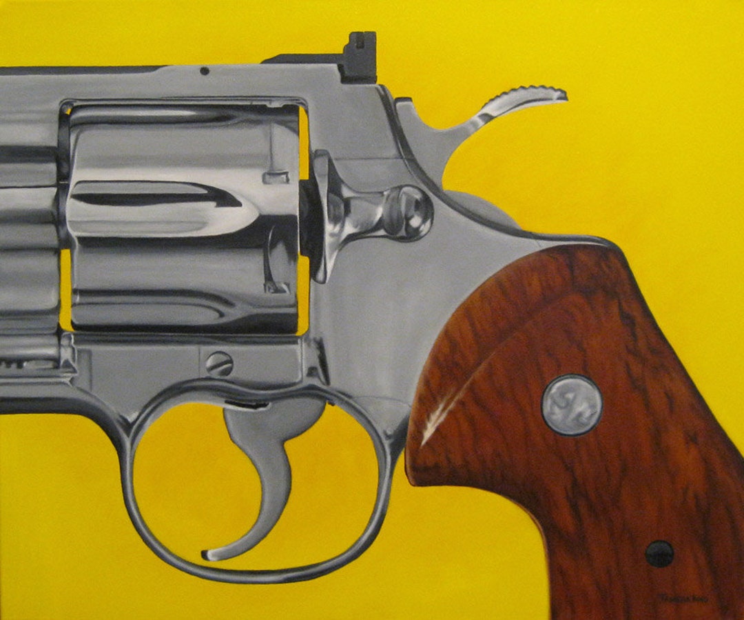 Acrylic Painting Revolver Yellow - Etsy