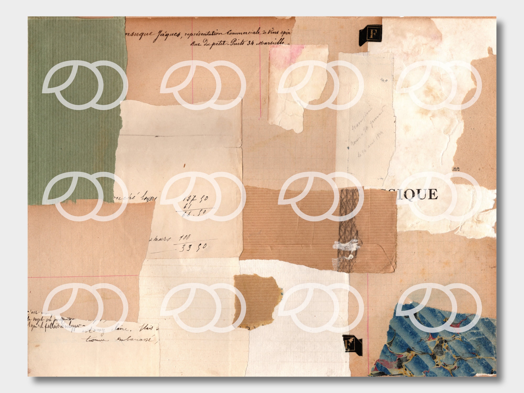 Vintage Paper Collage Bases Digital Paper Printable | Etsy