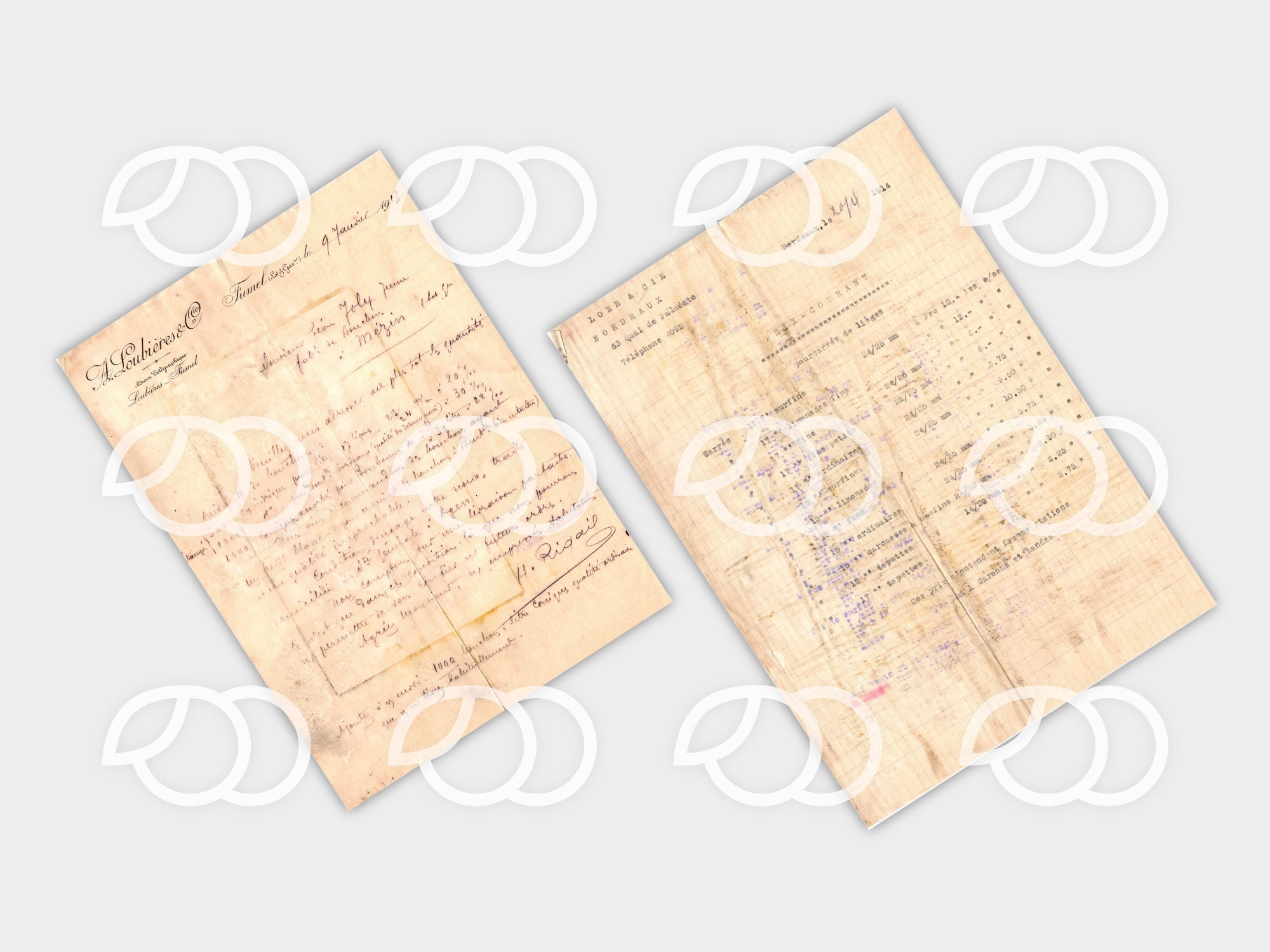 Antique French Documents and Letters Set 2 French - Etsy