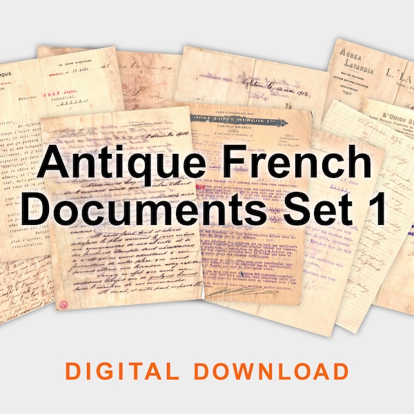 Antique French Document - Etsy
