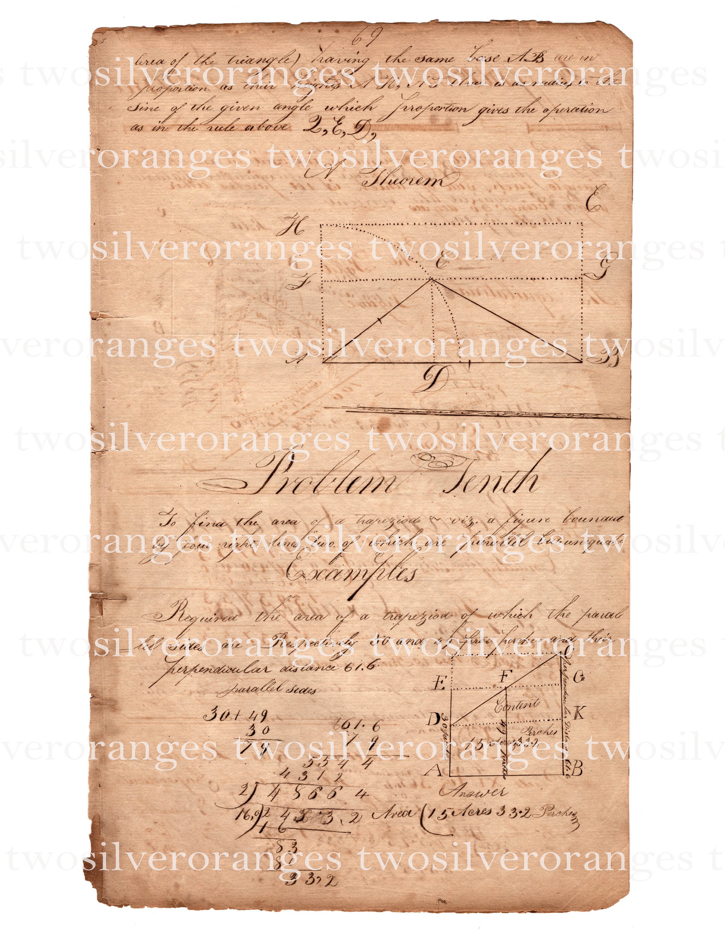 Vintage Ledger Paper Digital Download math Book | Etsy