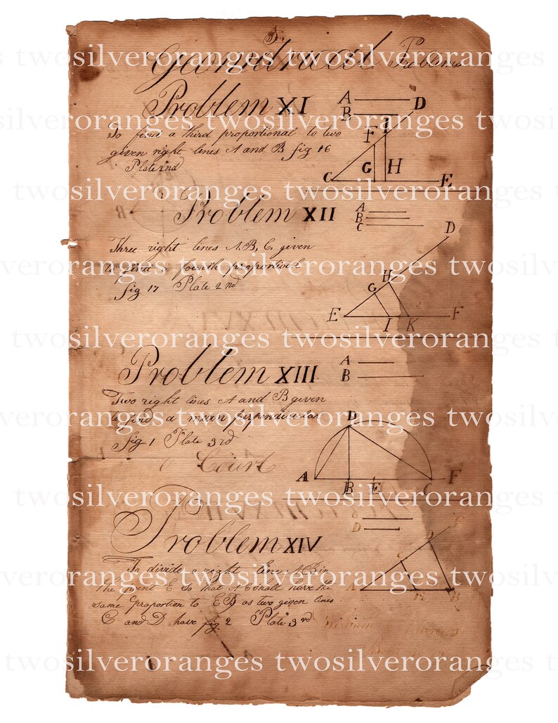 Vintage Ledger Paper Digital Download math Book | Etsy