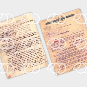 Antique French Documents and Letters, Set 1, French Handwriting, Type ...