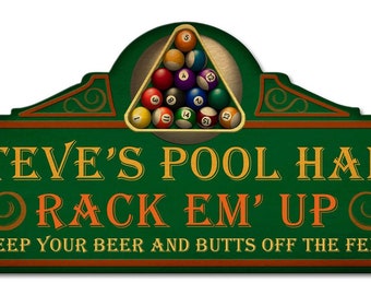 Pool Hall Sign | Etsy