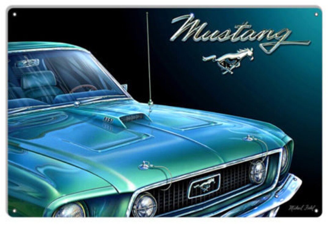 1969 Mustang American Classic Metal Sign by Michael Fishel 2 - Etsy