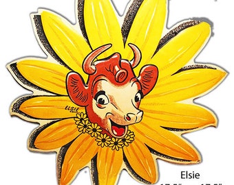 Elsie the Cow Metal Sign - Etsy