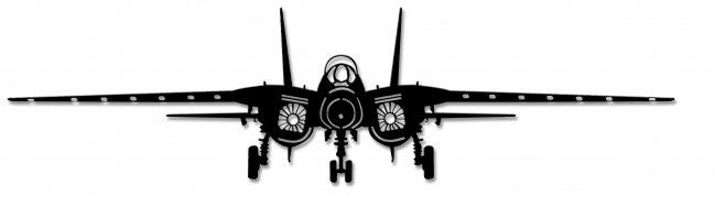 F-14 Tomcat Fighter Plane Laser Cut Silhouette Metal Art Sign | Etsy