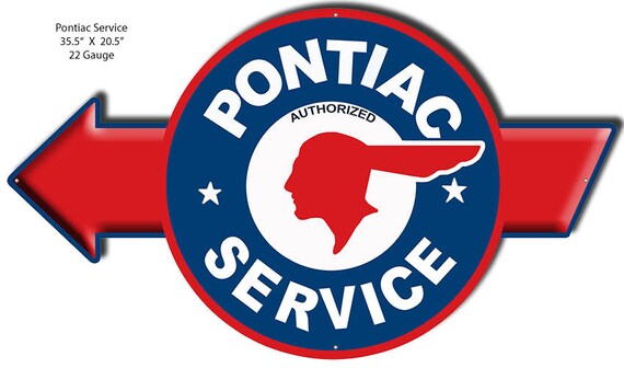 Pontiac Service Laser Cut Out Sign 22 Gauge Steel Metal USA | Etsy