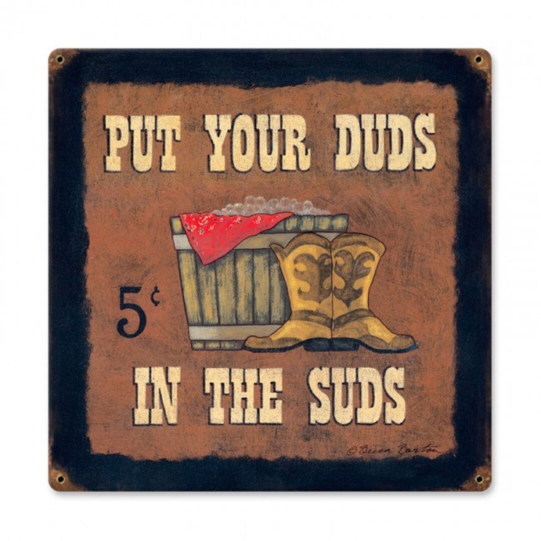 Laundry Room Duds in the Suds Metal Sign Vintage Style Home - Etsy