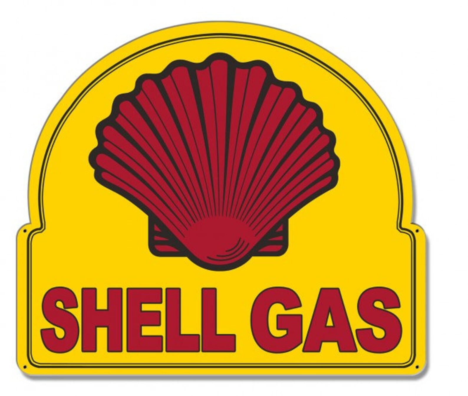 Shell Gas Sign 22 X 18 USA Made Powder Coated Steel Vintage - Etsy