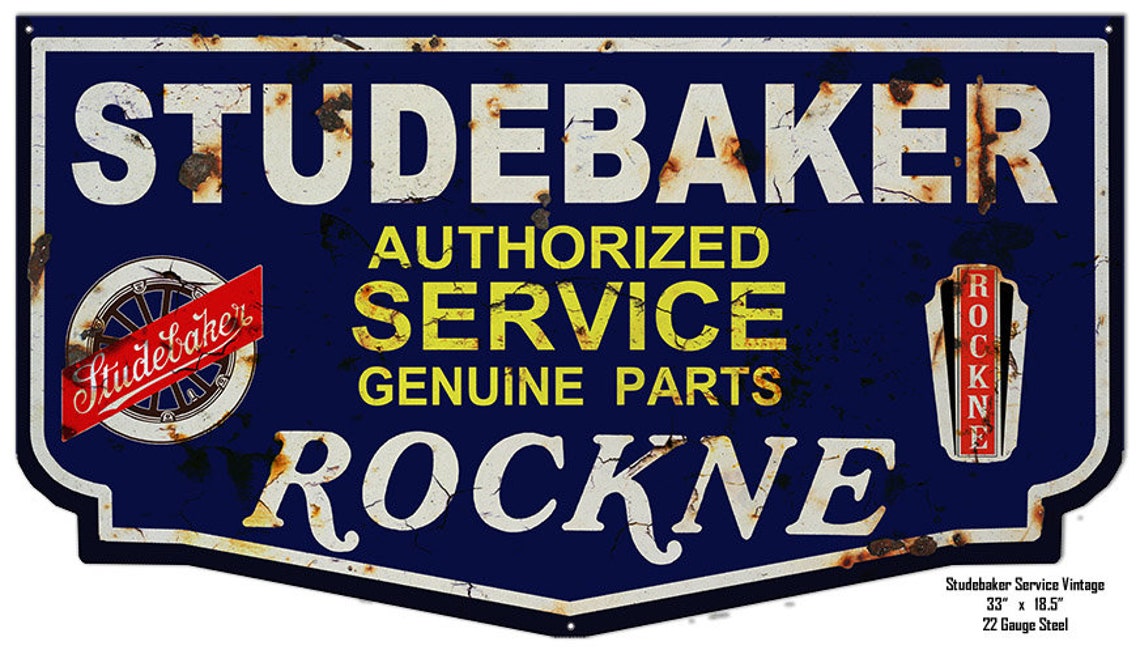 Studebaker Authorized Service Rockne Sign Vintage Aged OR New | Etsy