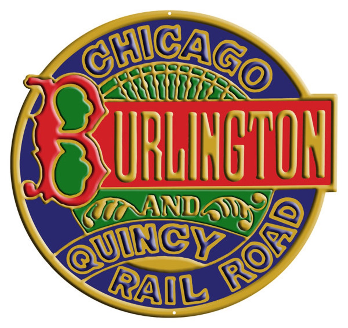 Chicago Burlington and Quincy Railroad Train Metal Sign - Etsy