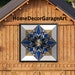 Barn Quilt Sign 16 Point Star on Squares Blue Gray Powder - Etsy