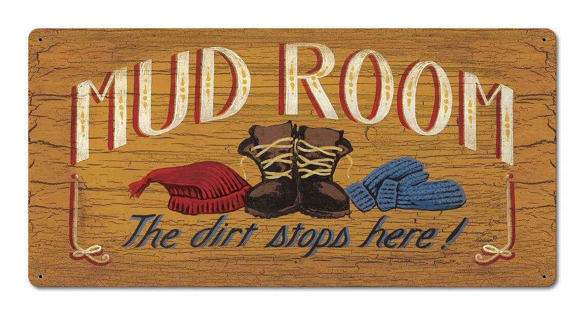 Mud Room Metal Sign 24 X 12 Inches Vintage Style Country - Etsy