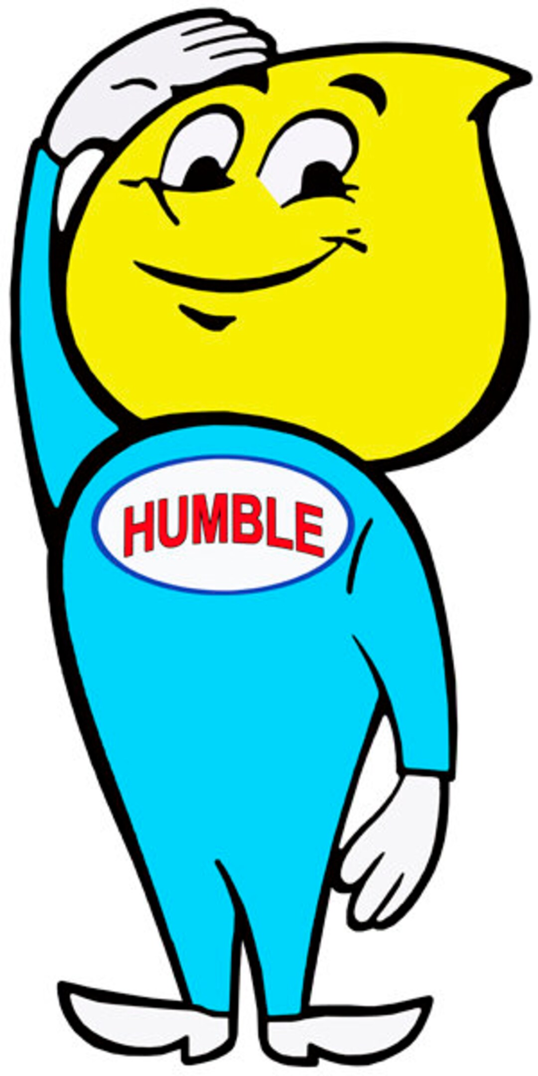 Humble Oil Drop Boy of Texas Cut Out Metal Sign 24.5x12 Inches, Vintage ...