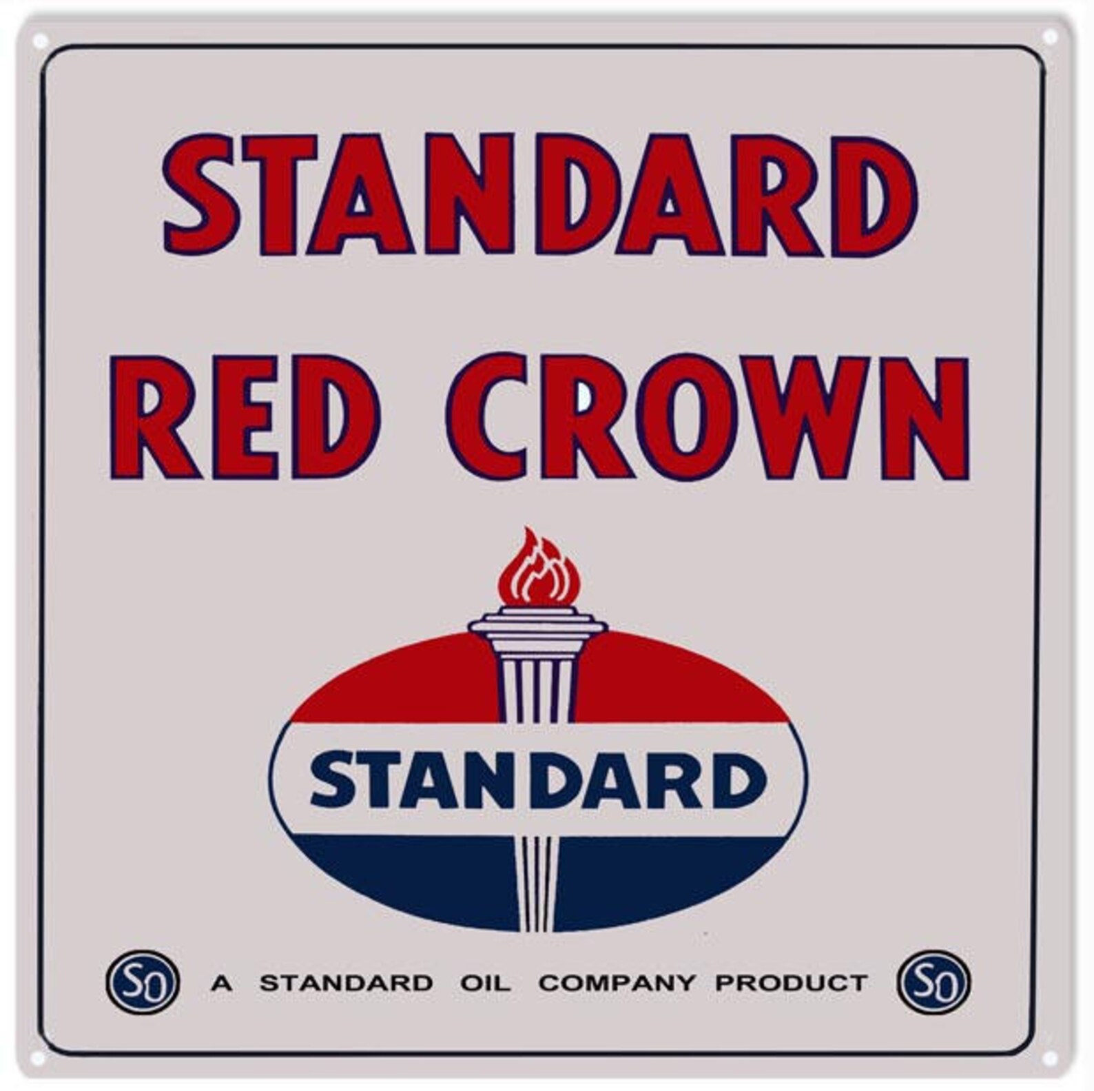 Standard Oil Company Red Crown Motor Oil Metal Sign Aged OR - Etsy
