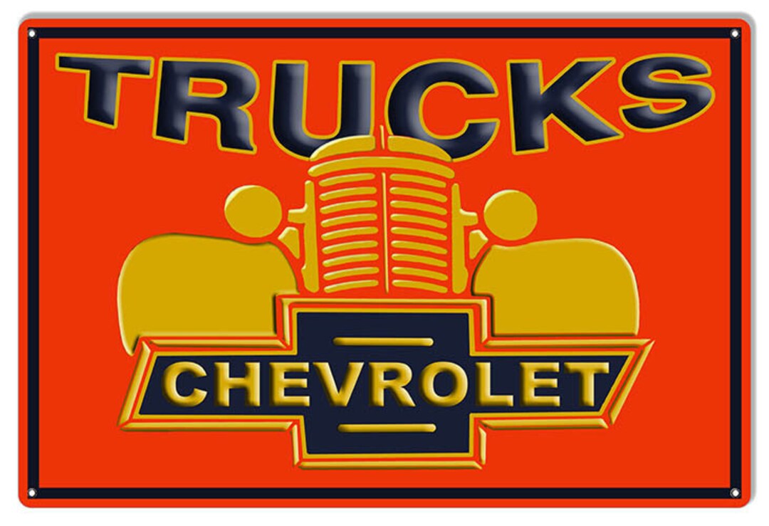 Chevrolet Trucks Metal Sign USA Made Vintage Style Retro - Etsy