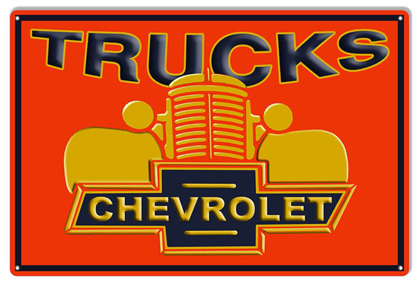 Chevrolet Trucks Metal Sign USA Made Vintage Style Retro - Etsy