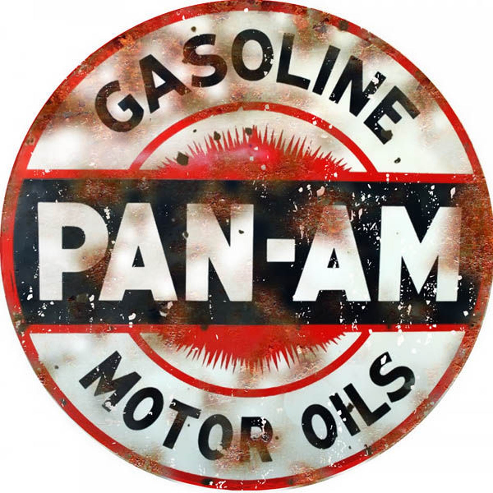 Pan-am Gasoline Motor Oil Sign, 14 Aluminum Metal Sign, USA Made ...