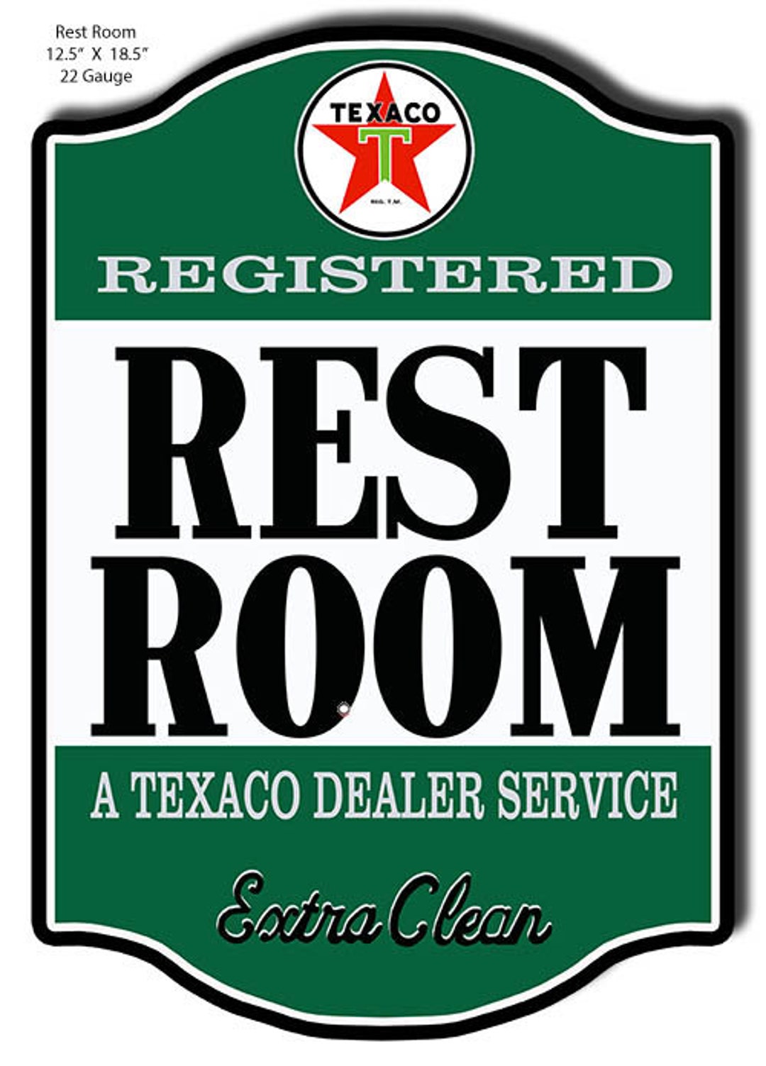 Texaco Service Station Restroom Metal Sign, 12.5 X 18.5 Inches, Vintage ...