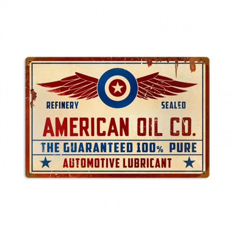 American Oil Company Gasoline Advertising Sign USA Made - Etsy