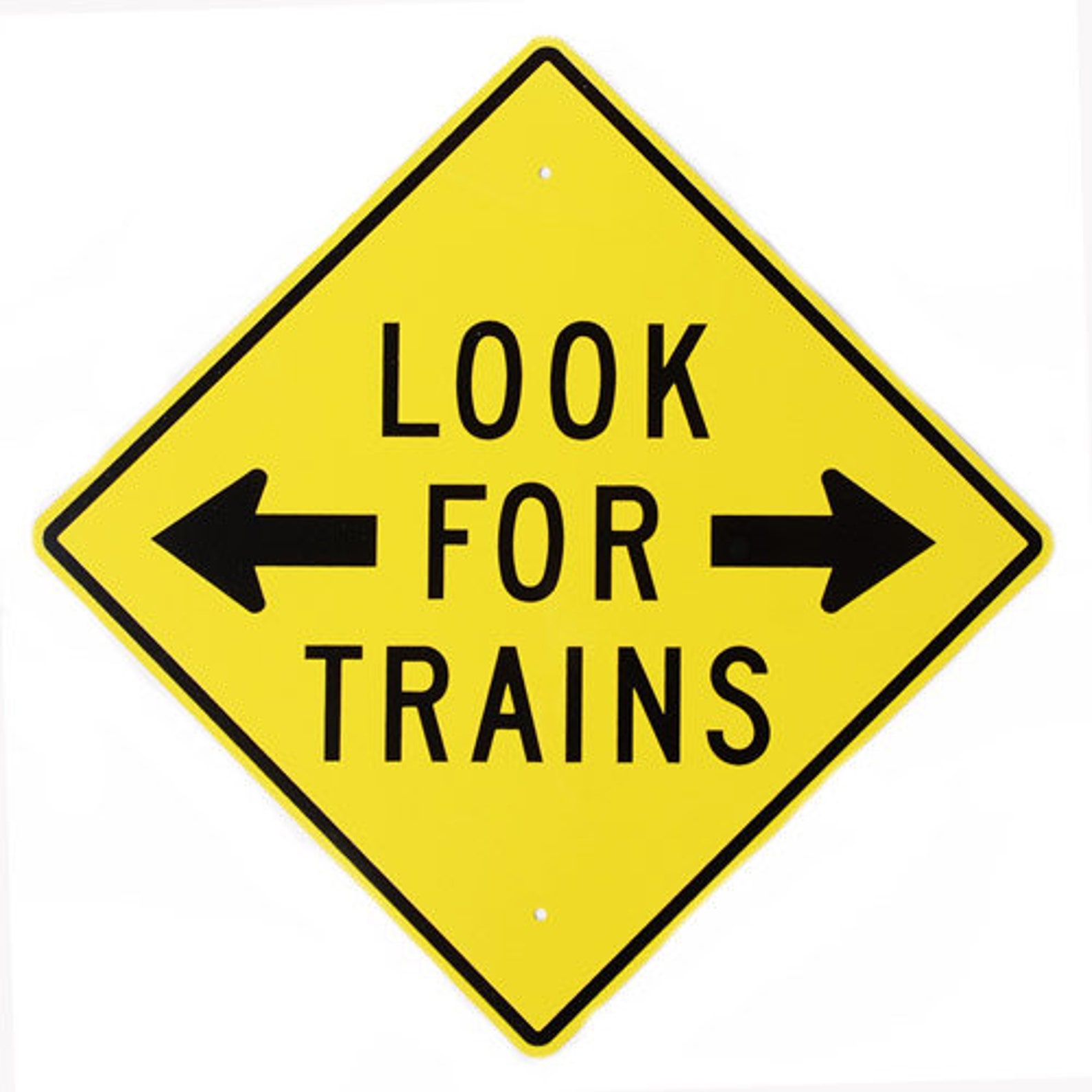 Look for Trains Crossing Sign Aluminum Metal Sign USA Made - Etsy