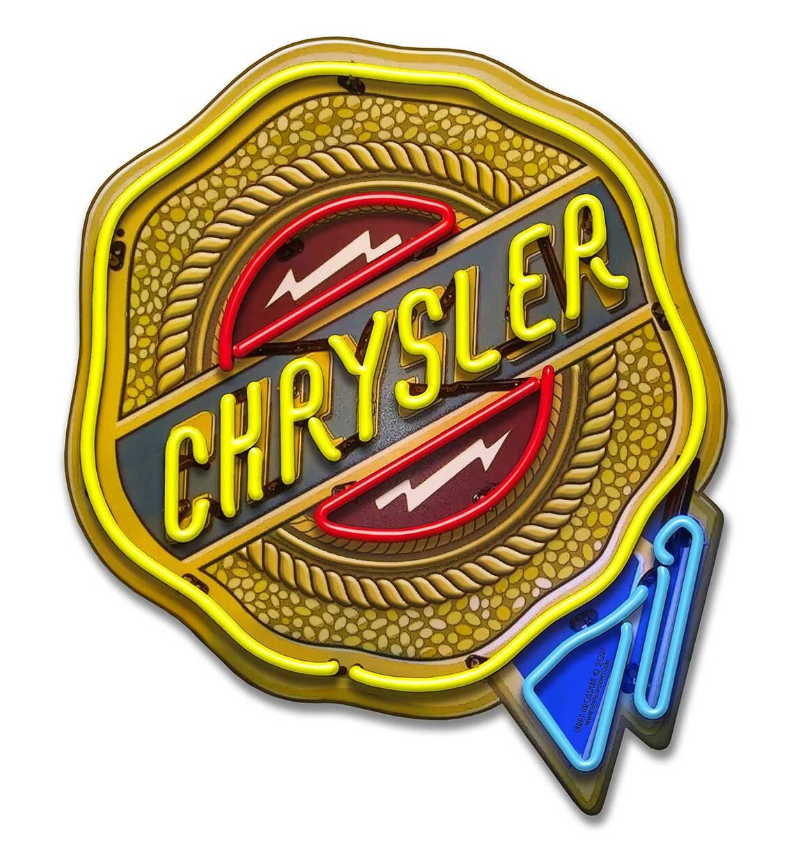 Chrysler Service Neon Looking Metal Sign 2 Sizes NOT a - Etsy