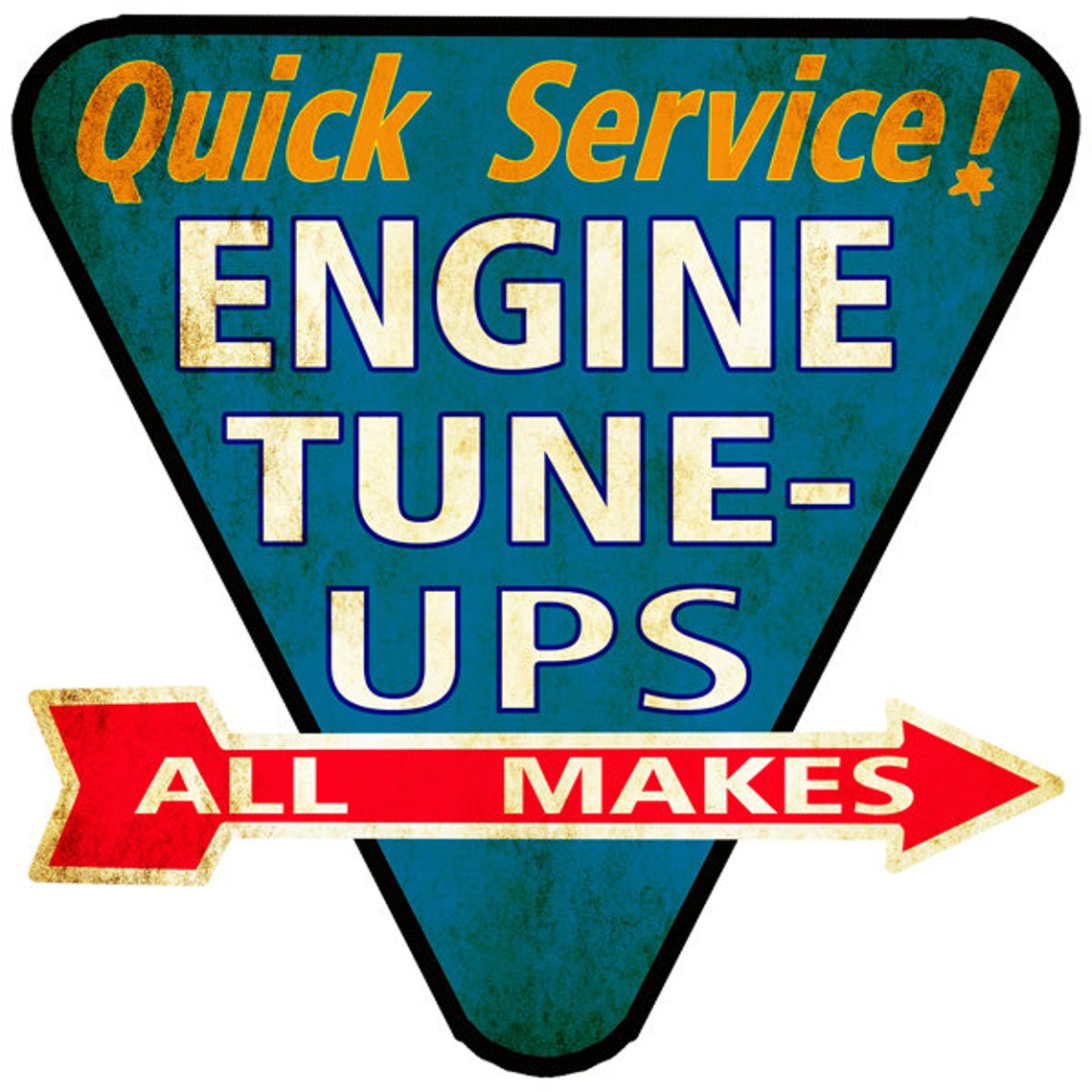 Quick Service Cut Out Metal Sign 24 X 24 Inches 22 Gauge | Etsy