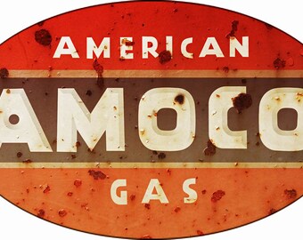 Amoco Gas Sign - Etsy
