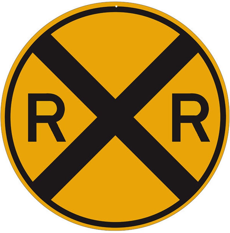 Railroad Crossing Sign 14 Aluminum Metal Sign USA Made - Etsy