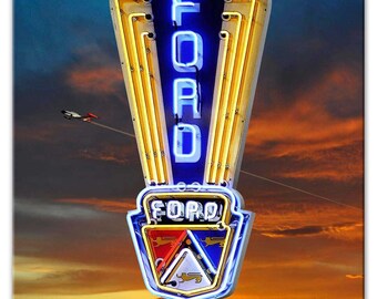 Vintage Ford Neon Sign - Etsy