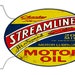 Streamline Motor Oil Metal Sign, 12 X 18 Oval Double Sided With Flange ...