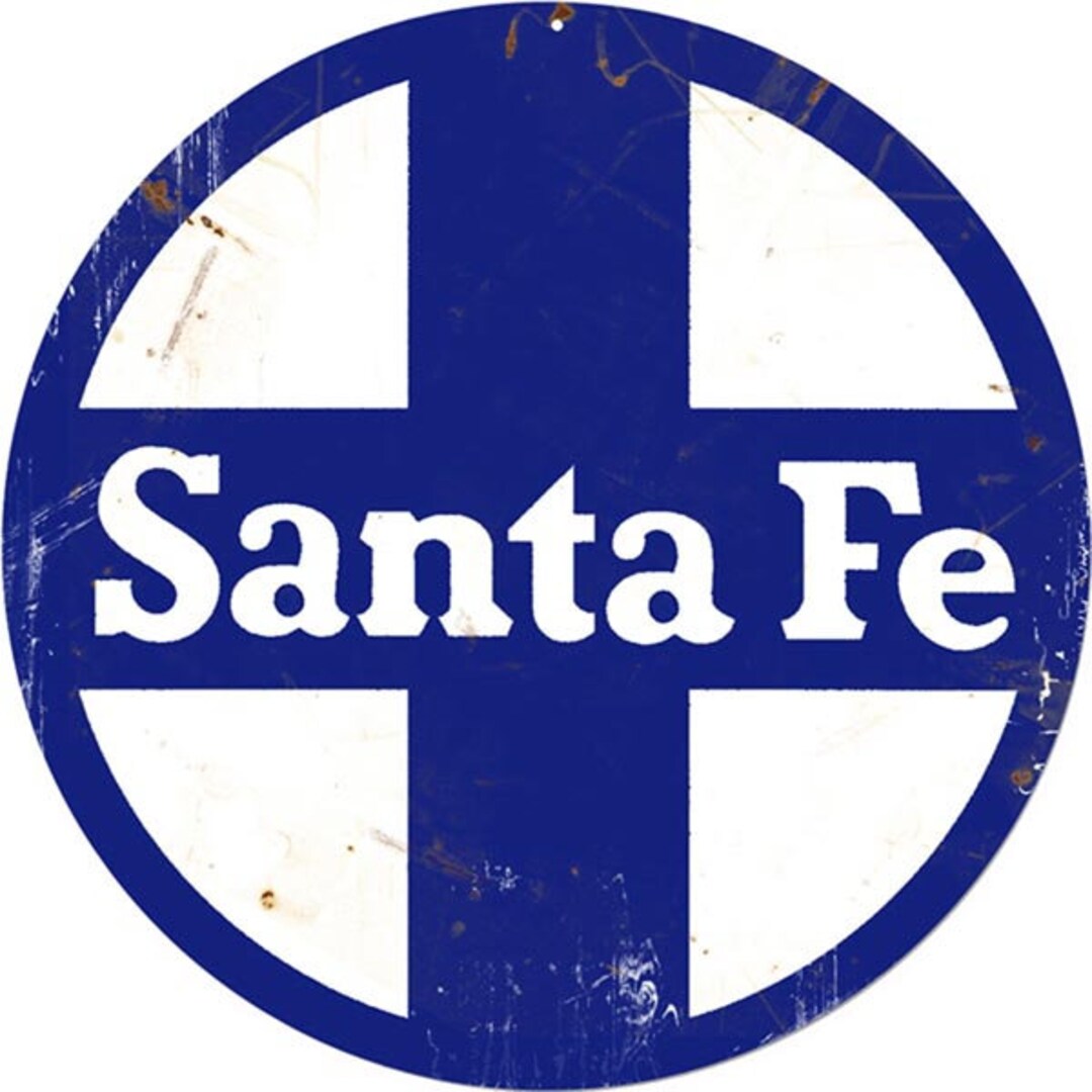 Santa Fe Railroad Sign, Aged Style 14 X 14 Aluminum Metal Sign, USA ...