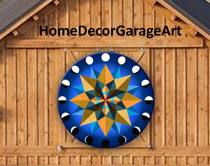 Sun and Moon Cycle Hex Sign PA Dutch Style the Earth, Sun, and the ...